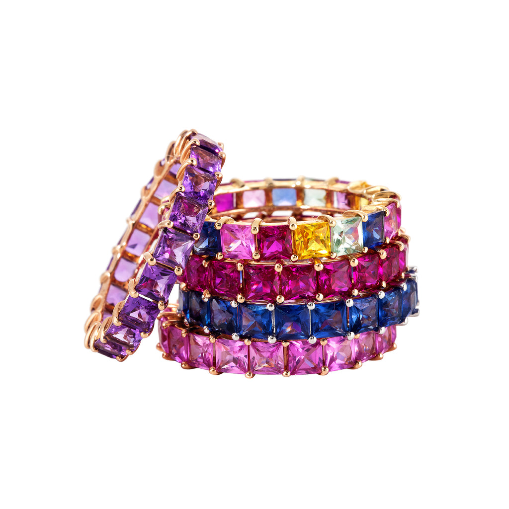 Rainbow Sapphire Stack Ring – Cy Fredrics Jewelers